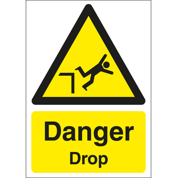 Danger Drop Signs | First Safety Signs - First Safety Signs