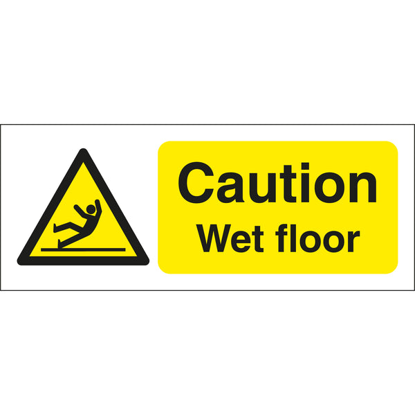 Caution Wet Floor Signs Landscape - First Safety Signs