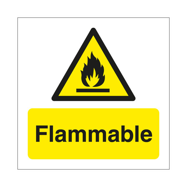 Square Flammable Sign - First Safety Signs