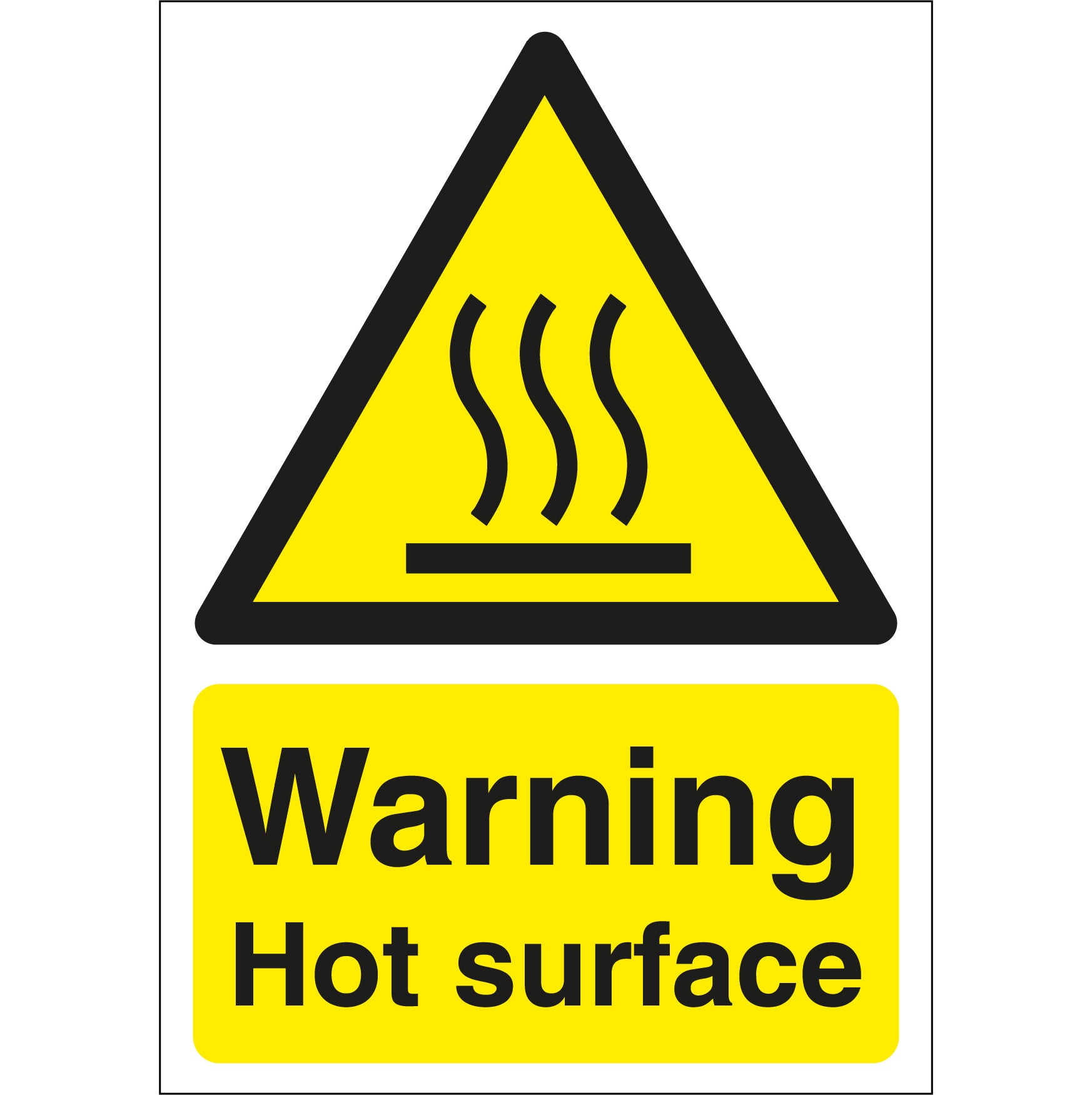 Warning Hot Surface Signs - First Safety Signs